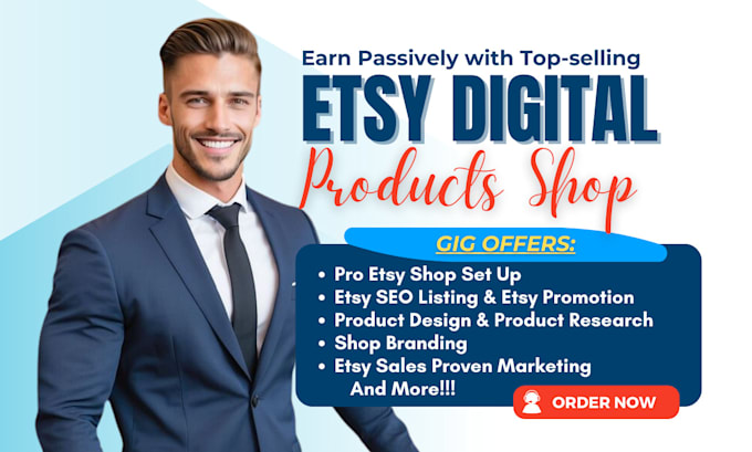 Set up etsy digital products shop, stan etsy digital product, etsy seo ...
