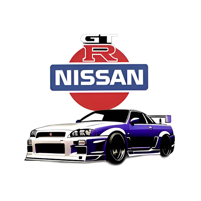 Vector design car nissan skyline gtr r34 by Khalilgrini | Fiverr