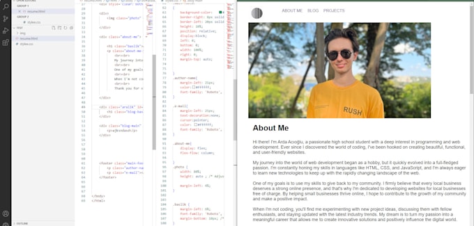 Create a personal or business website with html and css by Bksrhena ...
