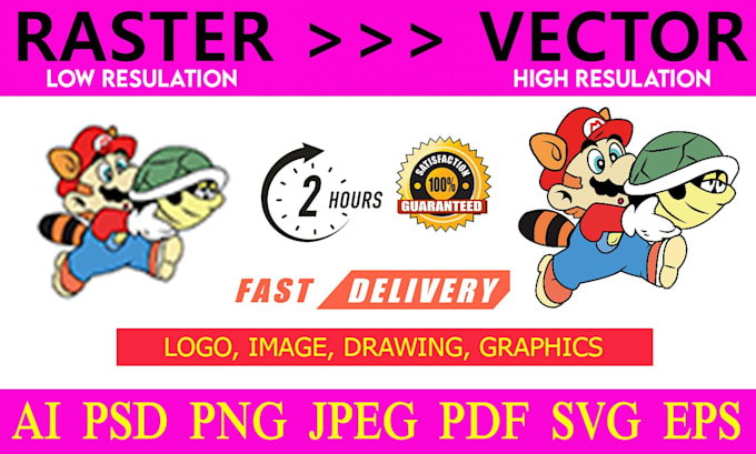 Make image to vector, raster to vector by Master_graphi | Fiverr