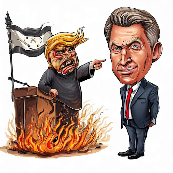Draw political caricature and cartoon by Isak_tinner | Fiverr