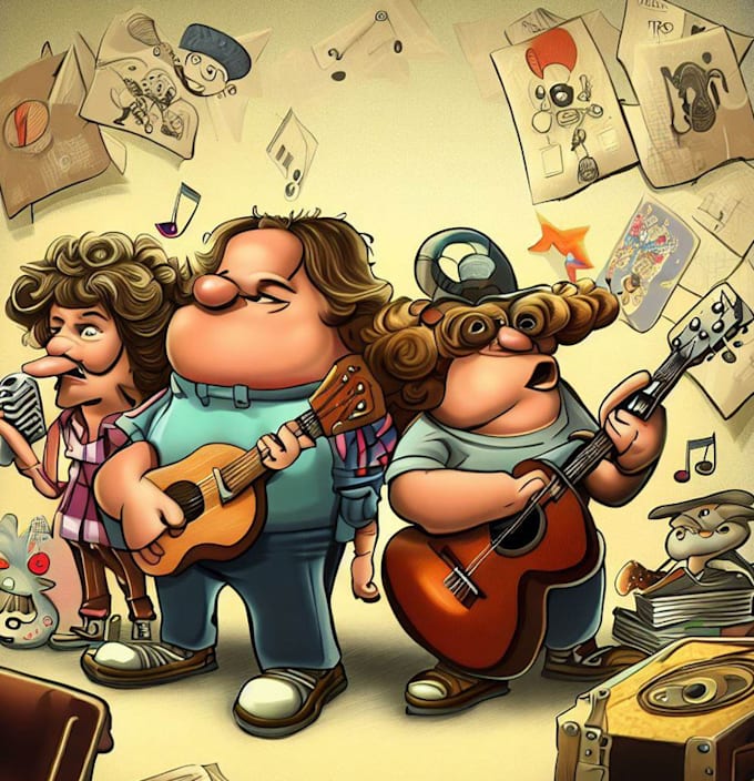 Design cartoon album cover by Hardikpande487 | Fiverr