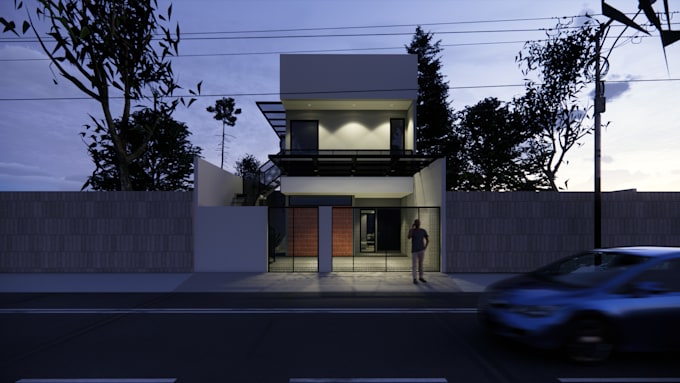 3d realistic architectural rendering,archicad,sketchup,enscape by Teukuandrew | Fiverr