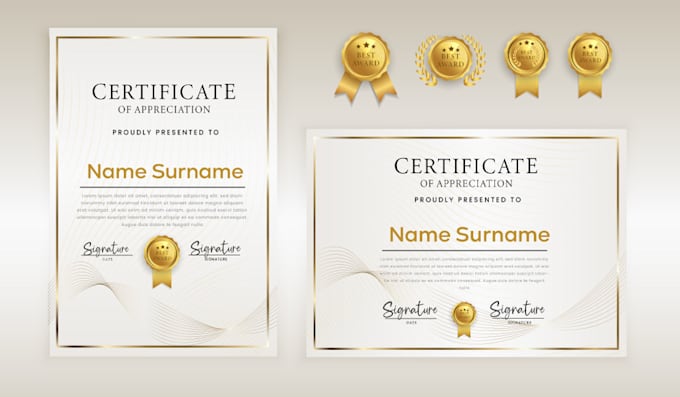Create exquisite certificate design with luxury badge by Ayezacreat ...