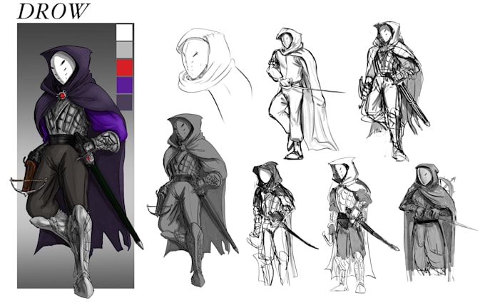 Design and illustrate your characters by Christolefur | Fiverr