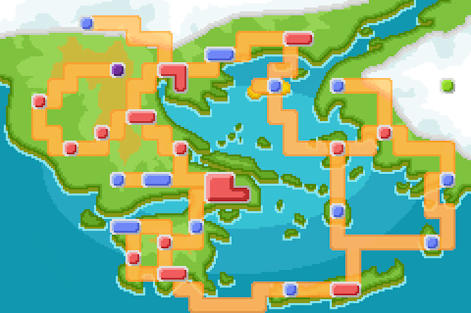 Draw your pokémon region map for you fangame by Vena_cava_ | Fiverr