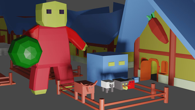 Make a 3d cute low poly model by Azizul_manal98 | Fiverr