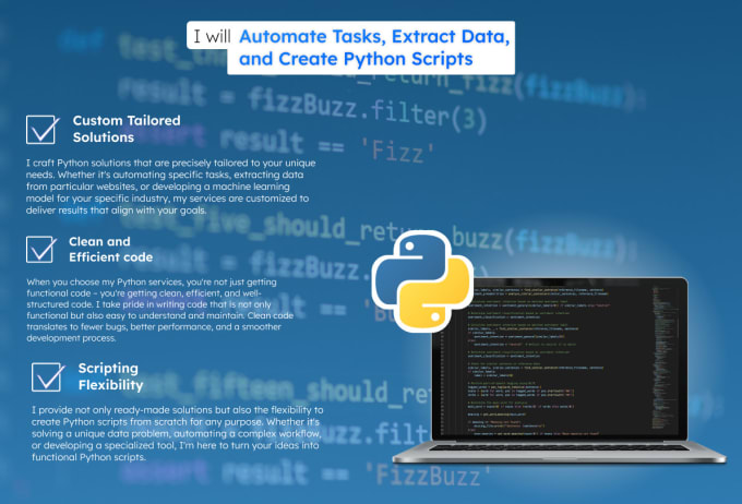 Automate Tasks Extract Data Ai Models And Create Python Scripts By Fivnich Fiverr