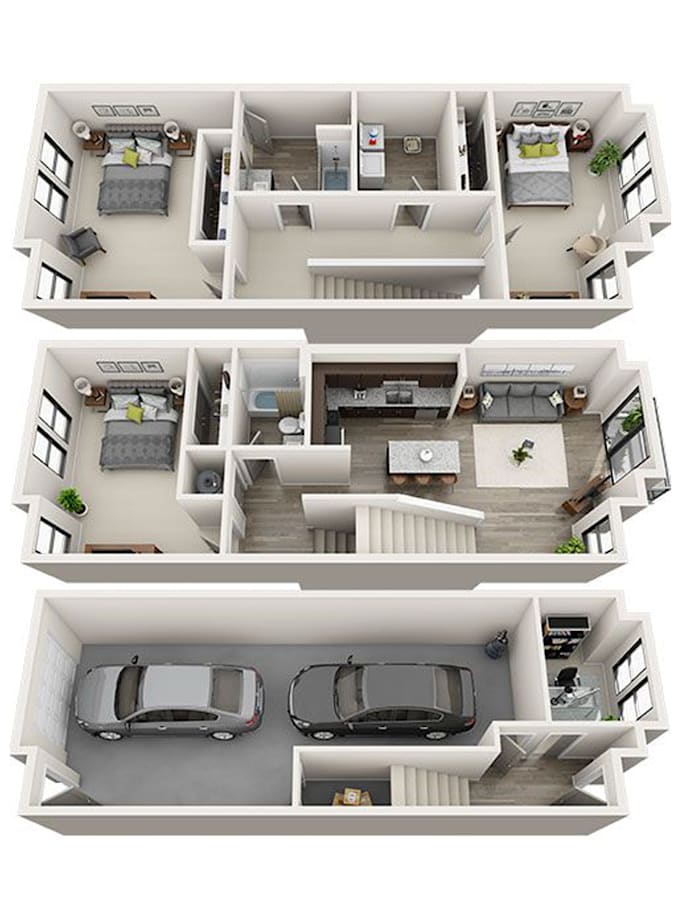 Do 3d floor plan with ultimate revision by Reazulislamm | Fiverr