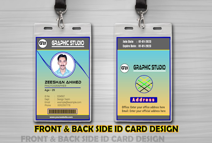 Create unique id card design very fast by Zeeshanqazi794 | Fiverr