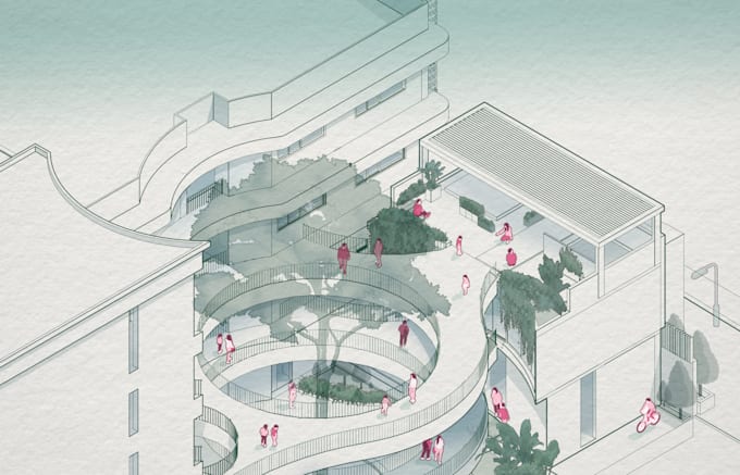 Create isometric illustrations for your architecture project by ...