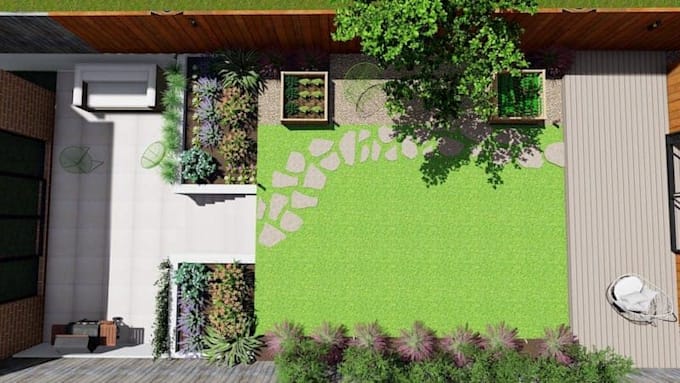 Create custom 2d planting plans for backyards and patios by Ibrahim379 ...
