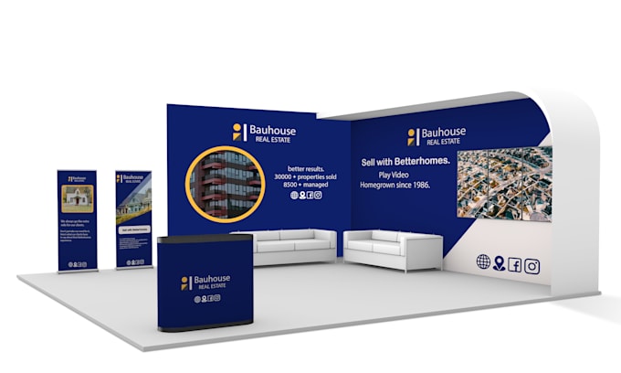 Design trade show booth, backdrop, for your exhibition by Zamzam_design ...