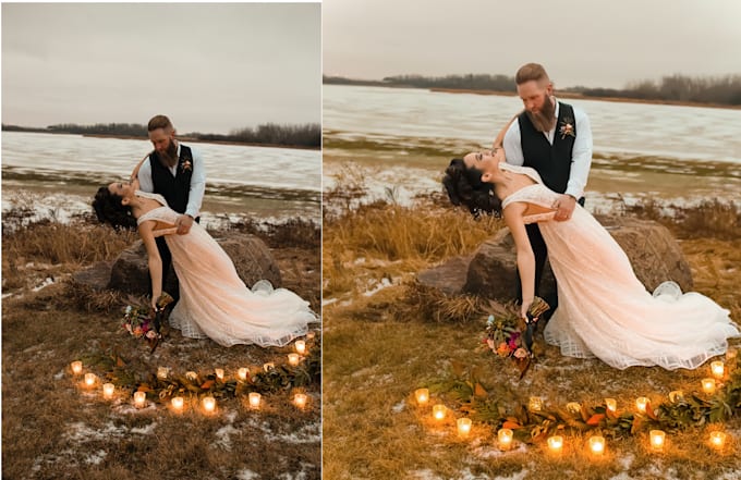 Do wedding photos editing and slideshow by Deblewgraphics | Fiverr