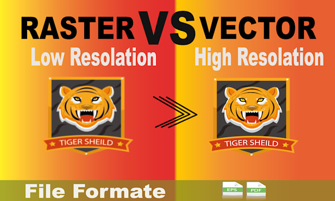 Convert raster logo, image in vector file high resolution ai,png,eps,pdf by Masroorali17 | Fiverr