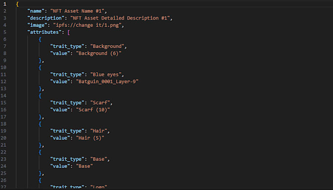 Create, merge, or fix your nft json metadata with python by Python_scraper | Fiverr