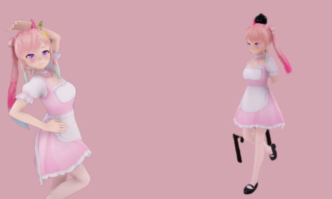 Create Custom Vrc Avatar Vrchat Furry Anime Model 3dmodel In Vroid And