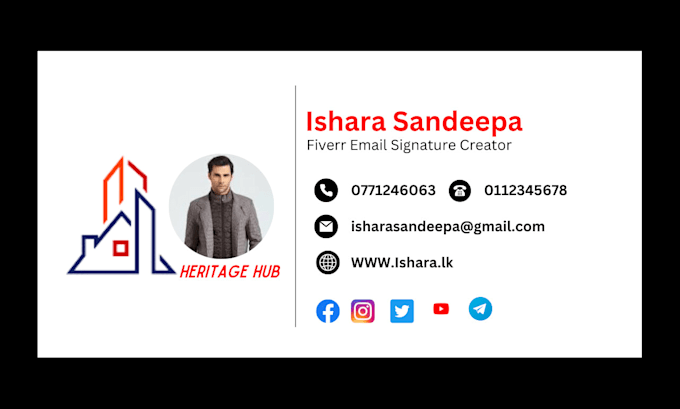 Design professional clickable email signatures by Ishara_san | Fiverr