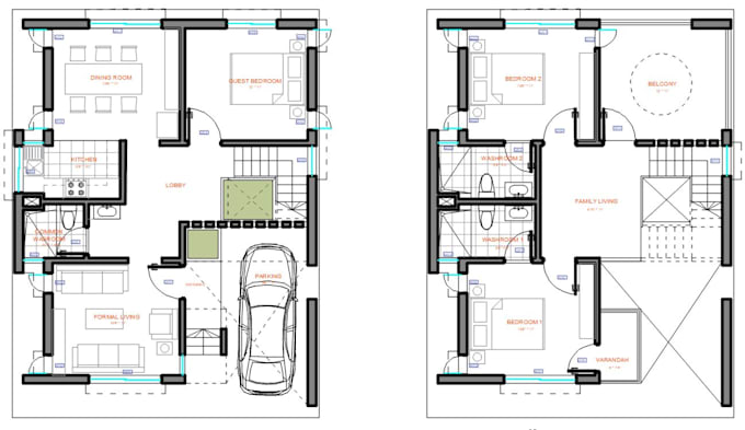 Draft your 2d architectural floor plan by Mahmud_sami | Fiverr