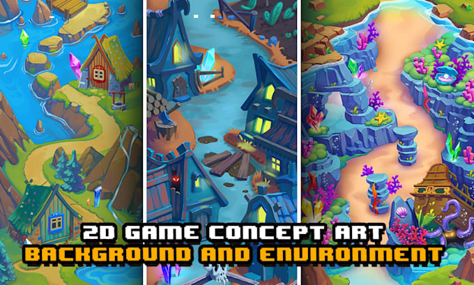 Design 2d game art map, environment, tileset, and background by Mahnoor ...