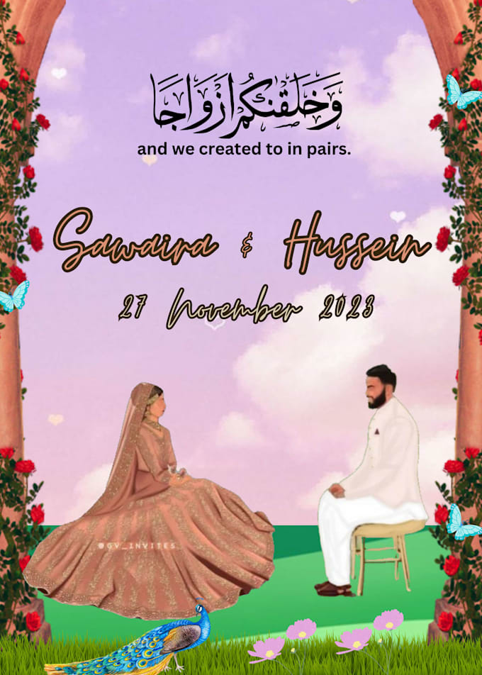Design the most beautiful wedding invitation by Safaghafoor | Fiverr