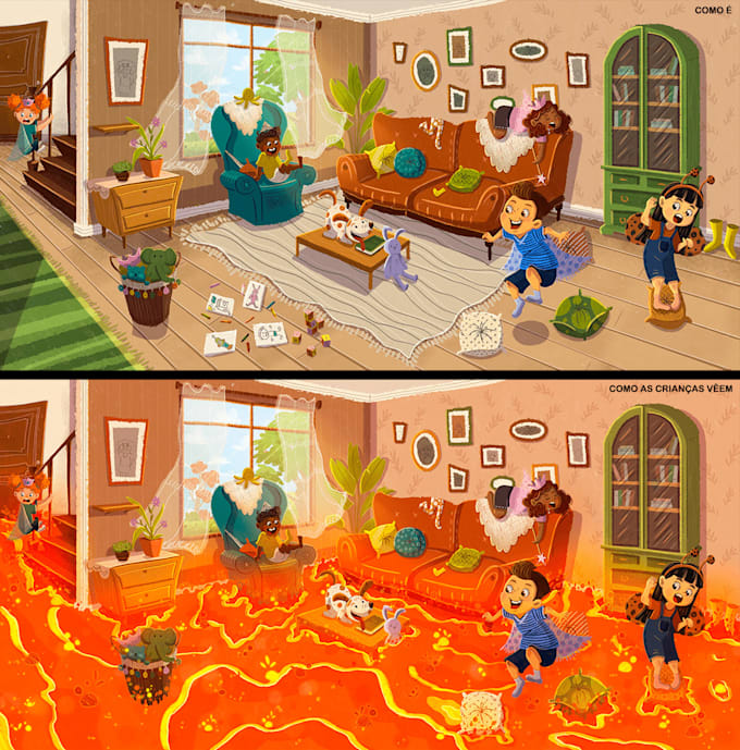 Draw cute children book illustrations by Larireis_art | Fiverr