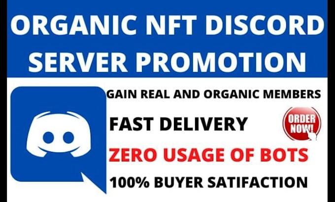 Organically promote your discord sever, nft discord server by Winger ...
