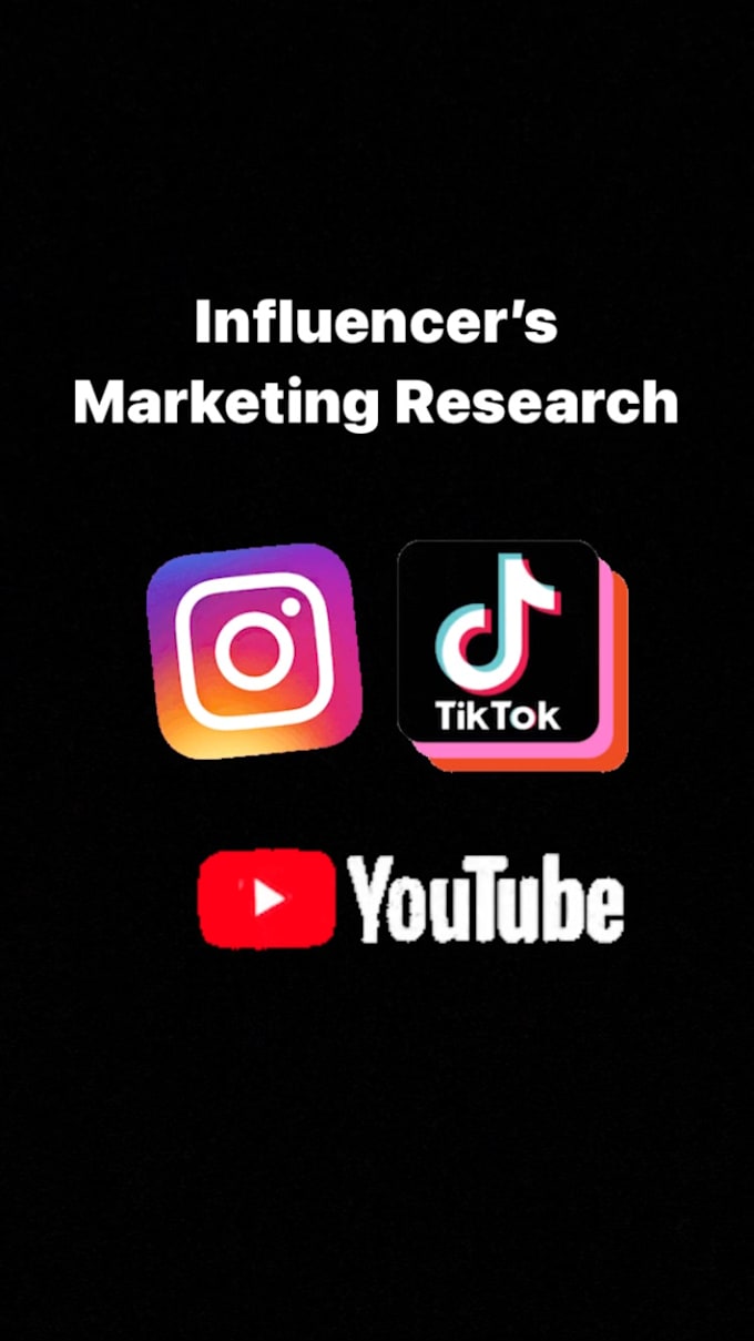 Research Best Instagram Youtube Tiktok Influencers By Namrahhikmat Fiverr