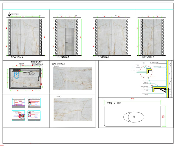 Make marble and stone shop drawings for villas by Mxhoaib | Fiverr