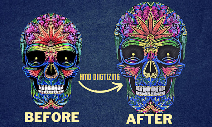 Digitize image, 3d puff cap hat logo design for embroidery in dst pes ...