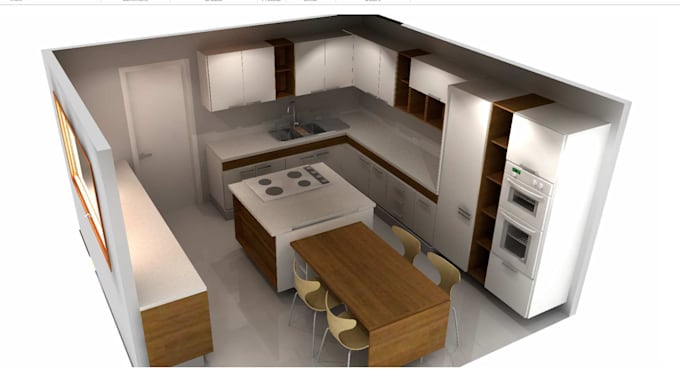 Draw plans for kitchens and dressing rooms by Asma_touihri | Fiverr