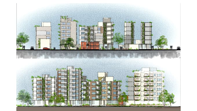 Do architectural rendering, plan, elevation in photoshop by Sahapiyal ...