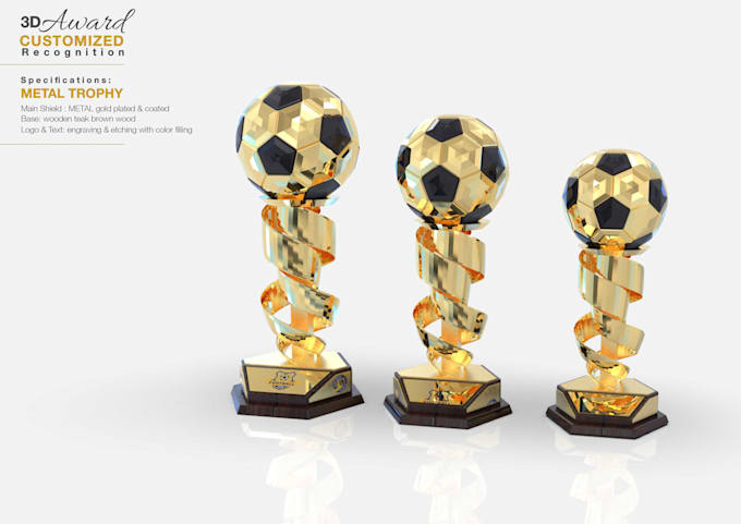 Design 3d and 2d customized awards trophies and medals by Jamgraphikos ...