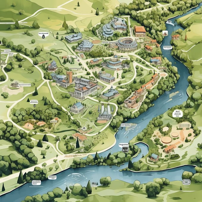 Create detailed 2d map illustration by Reehawk76 | Fiverr