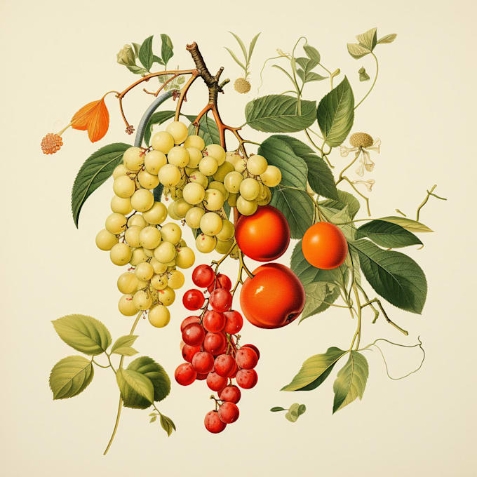 Draw botanical illustrations of flowers, plants, fruits by Wanganee ...
