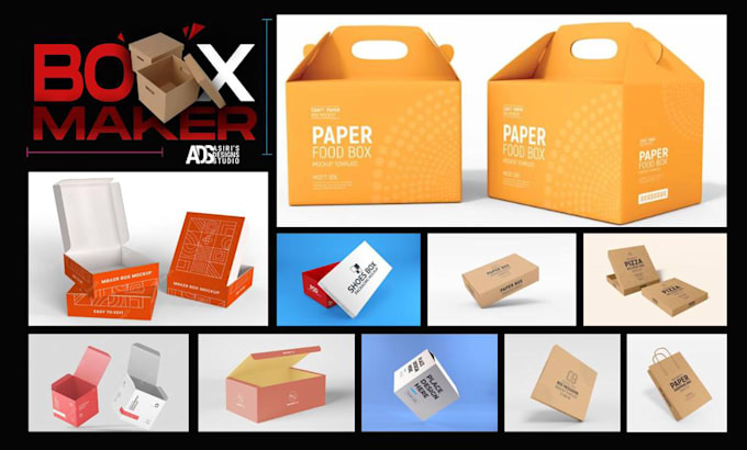 Boxes, packages or bags with dielines, cut lines by Asirimahanam548 ...