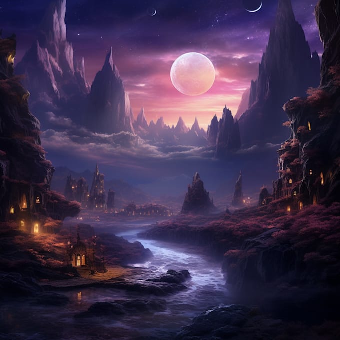 Draw amazing environment concept art and fantasy landscape by Amesstead ...