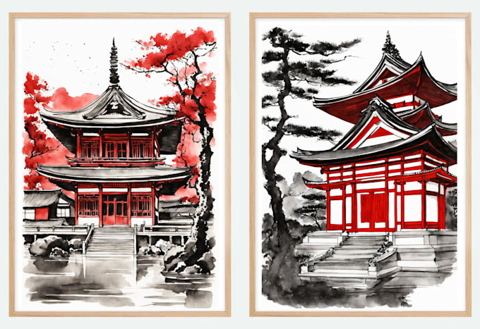 Create japanese ink images using stable diffusion by Edelirio | Fiverr