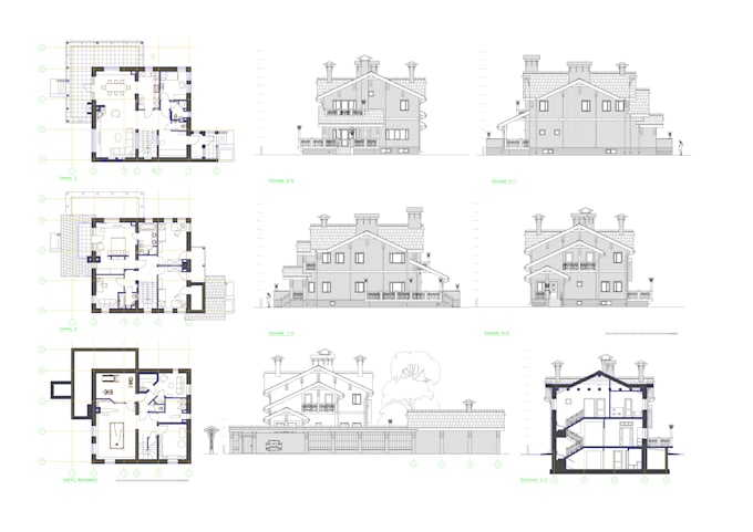 Draw architectural floor plan, elevations, sections, blueprints in autocad by Mansoorkd | Fiverr