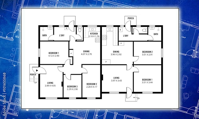 Design architectural floor plan blueprint in autocad by Bilal_arch | Fiverr