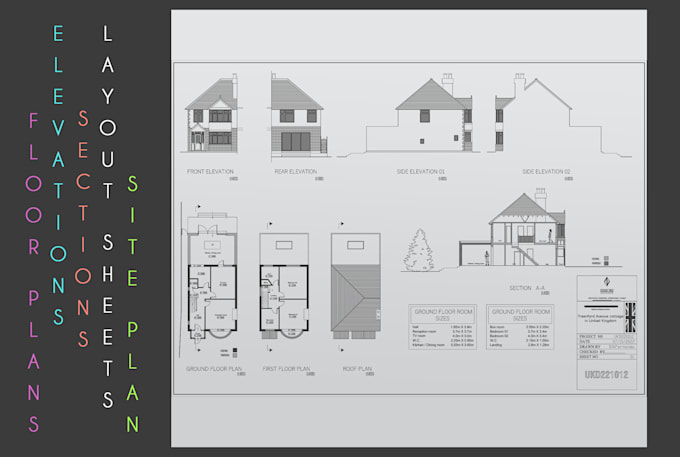 Draw architectural floor plans, elevations and sections in autocad by Neon_architects | Fiverr