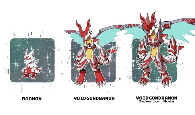 Draw kawaii cute pokemon, fakemon, digimon, or palworld by ...