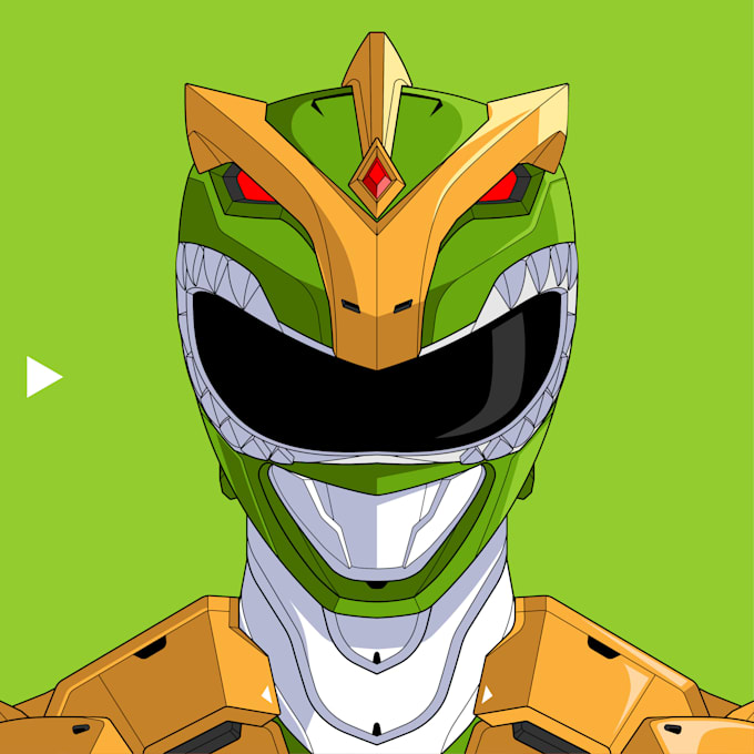 Dibuja un estilo vectorial de avatar de power ranger