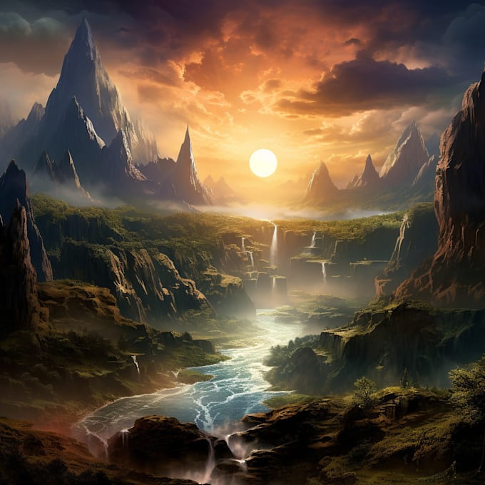 Make professional fantasy landscape digital art by Beomseok240 | Fiverr