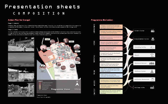 Make architectural presentation sheets, portfolio, posters, panels in ...