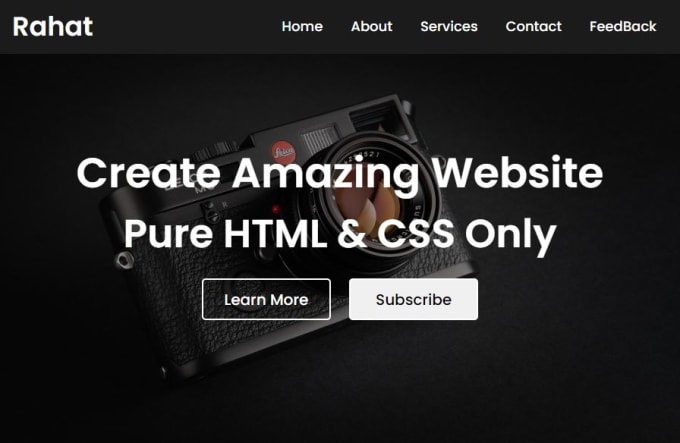 Be Your Frontend Web Developer Using Html Css Bootstrap Javascript React By Rahat727 Fiverr