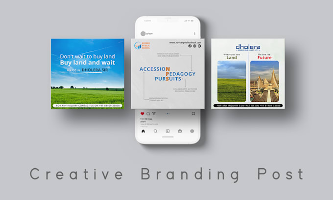 Design creative social media posts for branding your business by ...