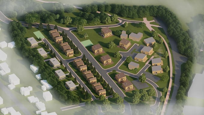 Design garden, backyard landscape or 3d site model rendering by Archi ...