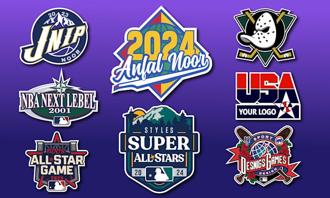 Custom nba, world series, all star, mlb, nfl, and parody logo, for your ...