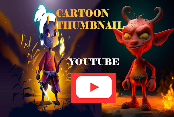 Draw an exclusive cartoon youtube thumbnail by Creative_fadan | Fiverr